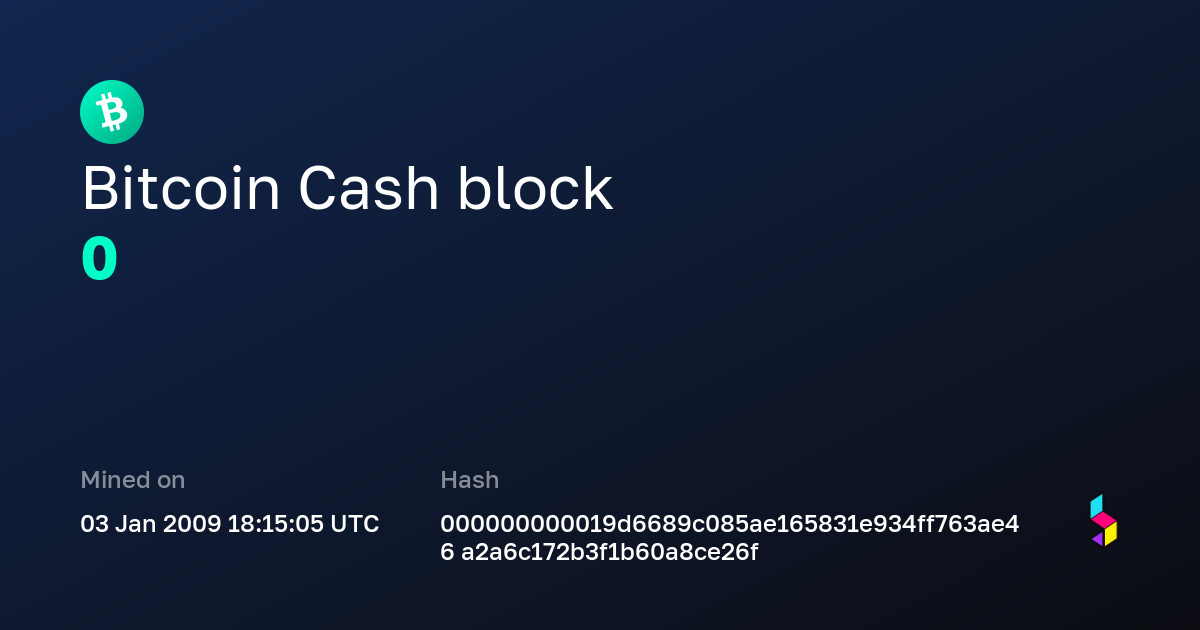 Bitcoin Cash block 0