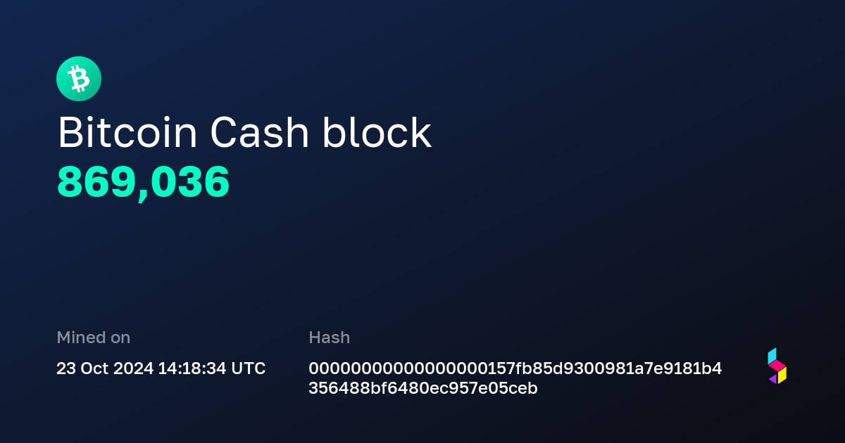 Bitcoin Cash block 869036