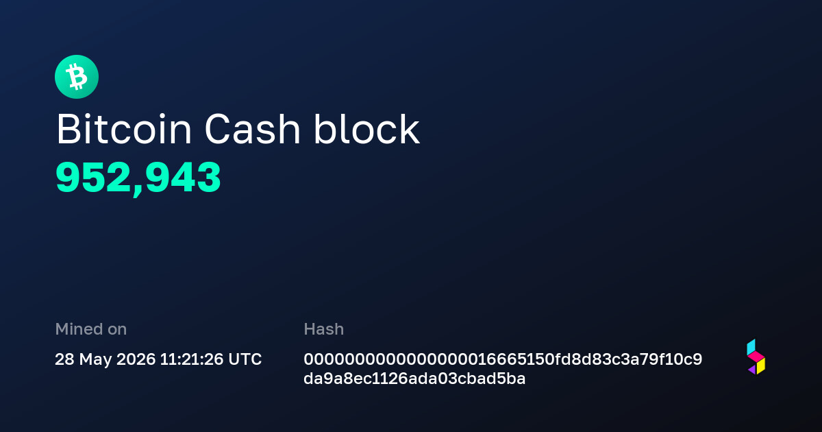 Bitcoin Cash block 952943
