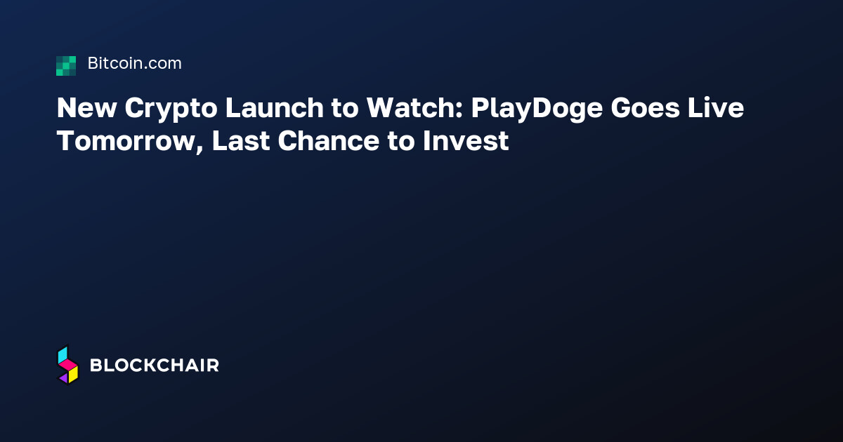 New Crypto Launch to Watch: PlayDoge Goes Live Tomorrow, Last Chance to Invest — Krypto ...