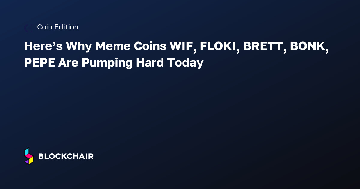 Here’s Why Meme Coins WIF, FLOKI, BRETT, BONK, PEPE Are Pumping Hard ...