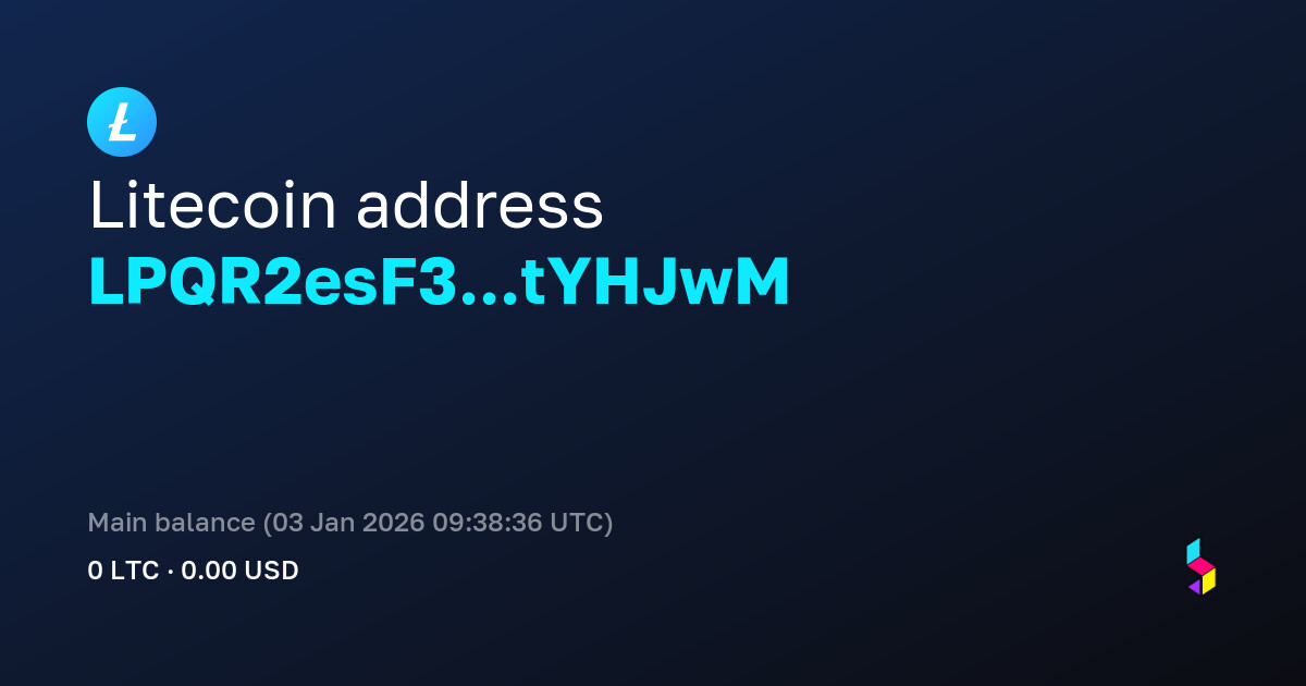 Litecoin address LPQR2esF3JBpheRSp5arsQwWUPAitYHJwM