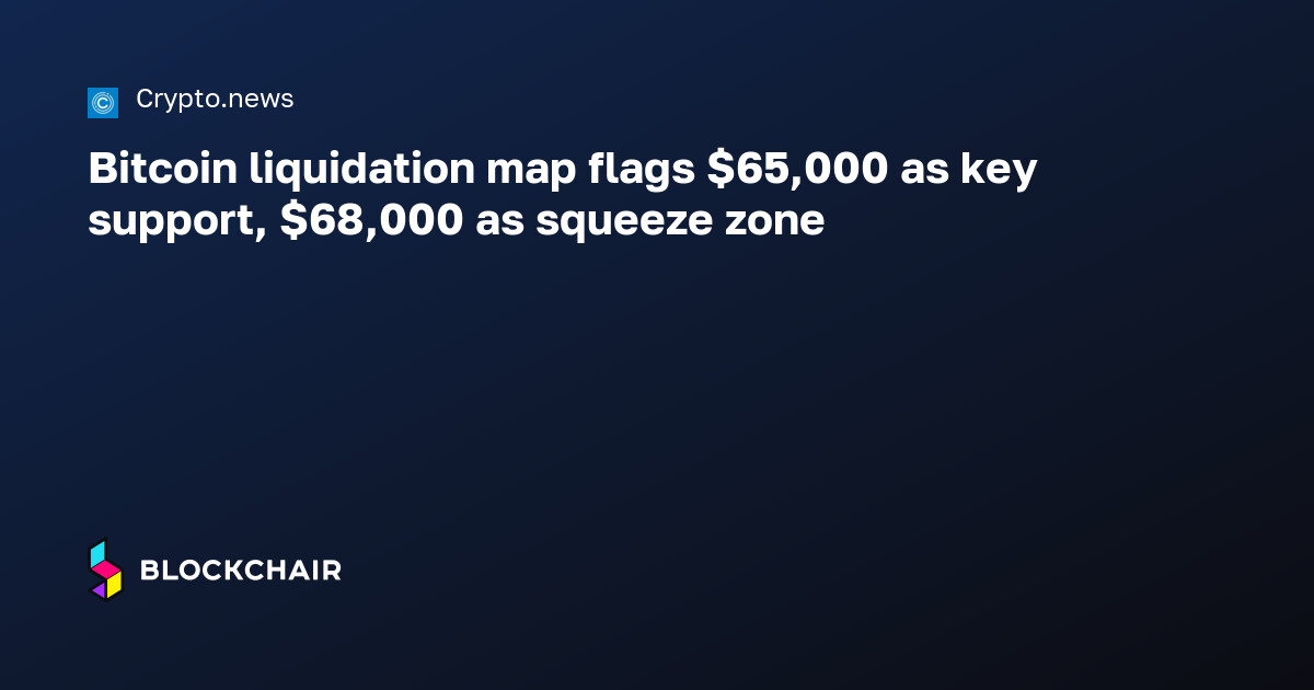 Bitcoin liquidation map flags $65,000 as key support, $68,000 as ...