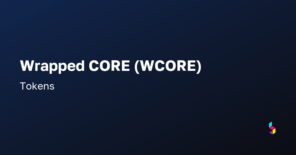 Wrapped CORE (WCORE) Price, Market Cap & Statistics