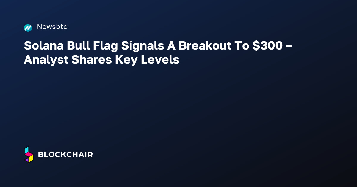 Solana Bull Flag Signals A Breakout To $300 – Analyst Shares Key Levels ...
